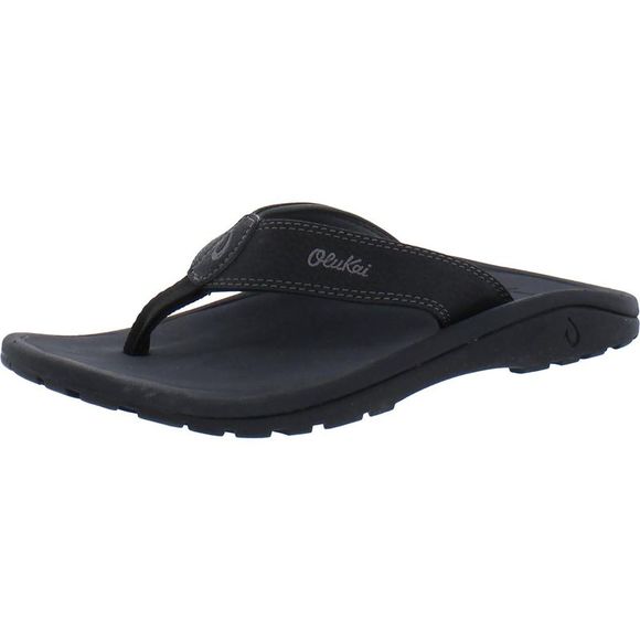 OluKai | Shoes | Olukai Mens Ohana Black Textured Signature Thong ...